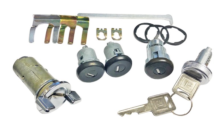 Black Face Complete Ignition Door Trunk and Glovebox Lock Set 1981-1987 ...