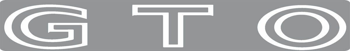 White Deck Lid/Trunk Decal 1970-1973 Pontiac GTO 3M Backing Made in the USA