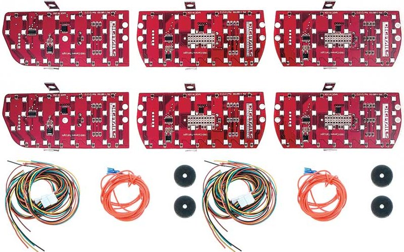 DIGI-TAILS RS LED Tail Light Panels Set With LED Reverse 1969 Chevy ...