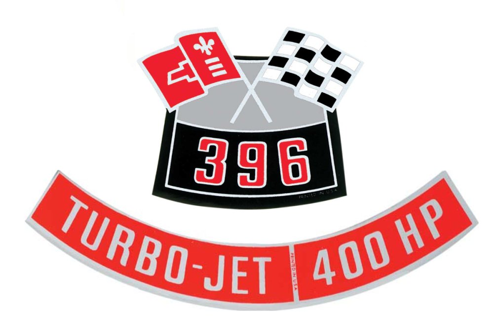 OER 396 With 400 HP Air Cleaner Decal Set Camaro Nova Chevelle Impala ...
