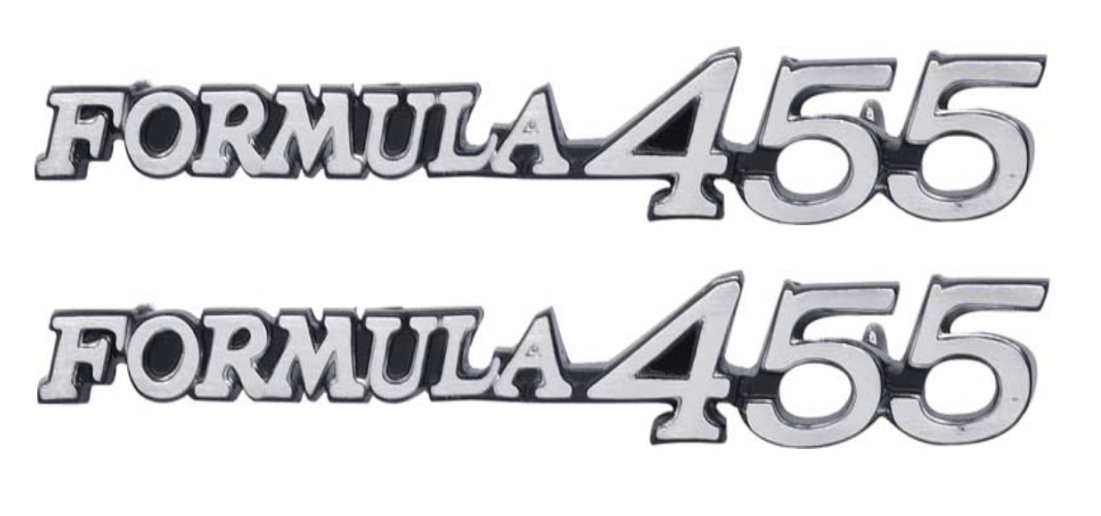 Reproduction Formula 455 Front Fender Emblem Set For 1970-1971 Pontiac ...