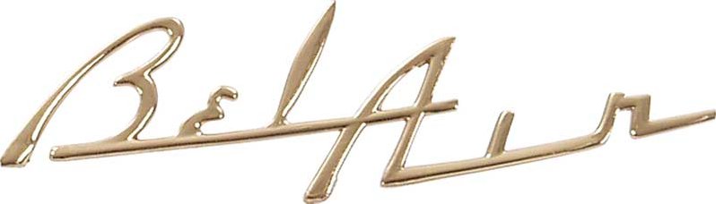 Gold Script Bel Air Dash Emblem For 1955-1956 Chevy Bel Air Models