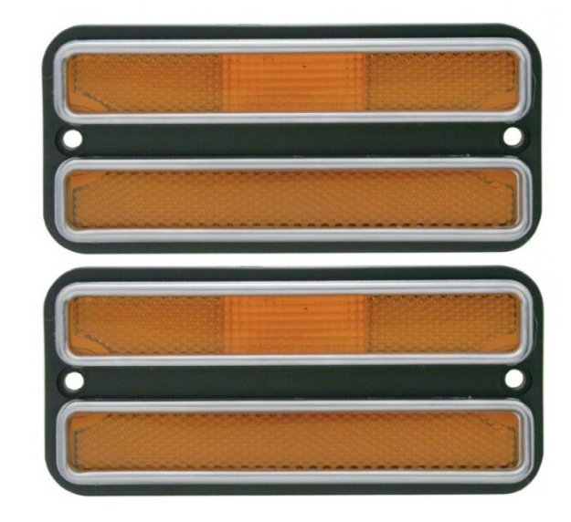 United Pacific Amber Front Marker Lamp Set 1968-1972 Chevy & GMC Truck