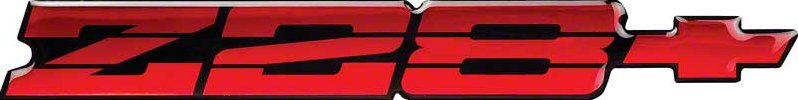 OER Red and Black Rear Panel Z28 Emblem For 1991-1992 Chevy Camaro Z28 ...