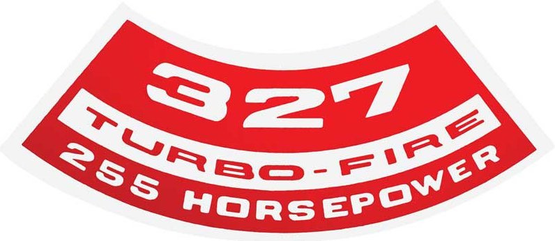 OER Air Cleaner Decal Turbo-Fire 327/255 HP Camaro Nova Chevelle Impala ...