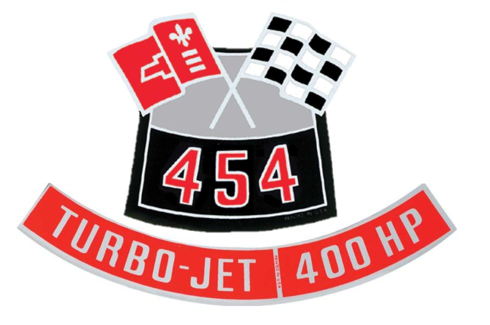 OER 454 With 400 HP Air Cleaner Decal Set Camaro Nova Chevelle Impala ...