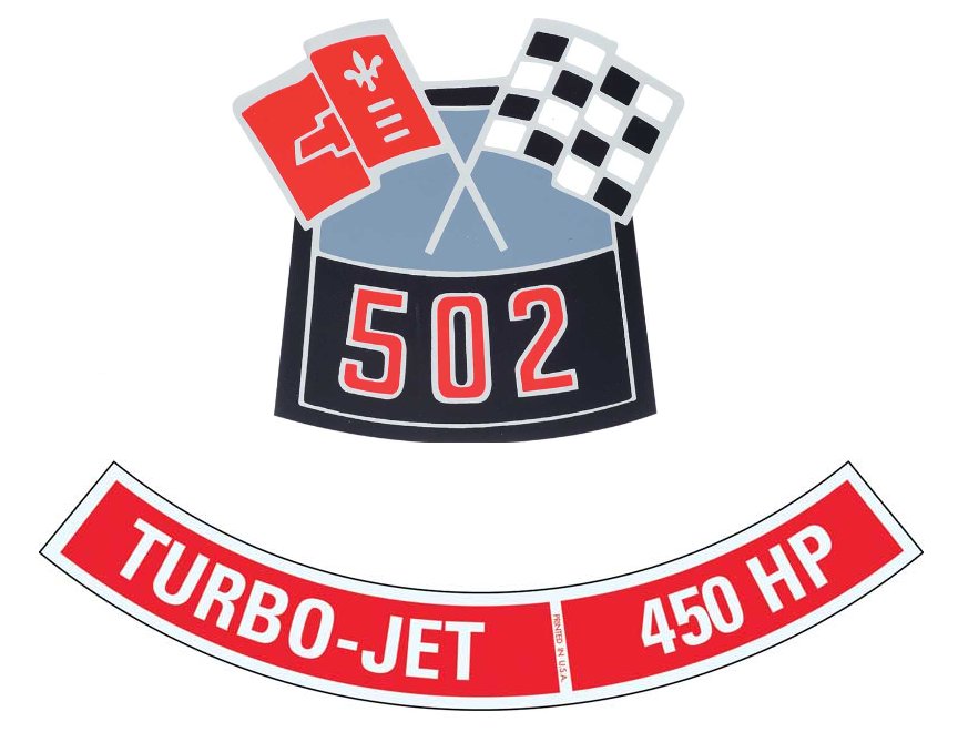OER 502 With 450 HP Air Cleaner Decal Set Camaro Nova Chevelle Impala ...