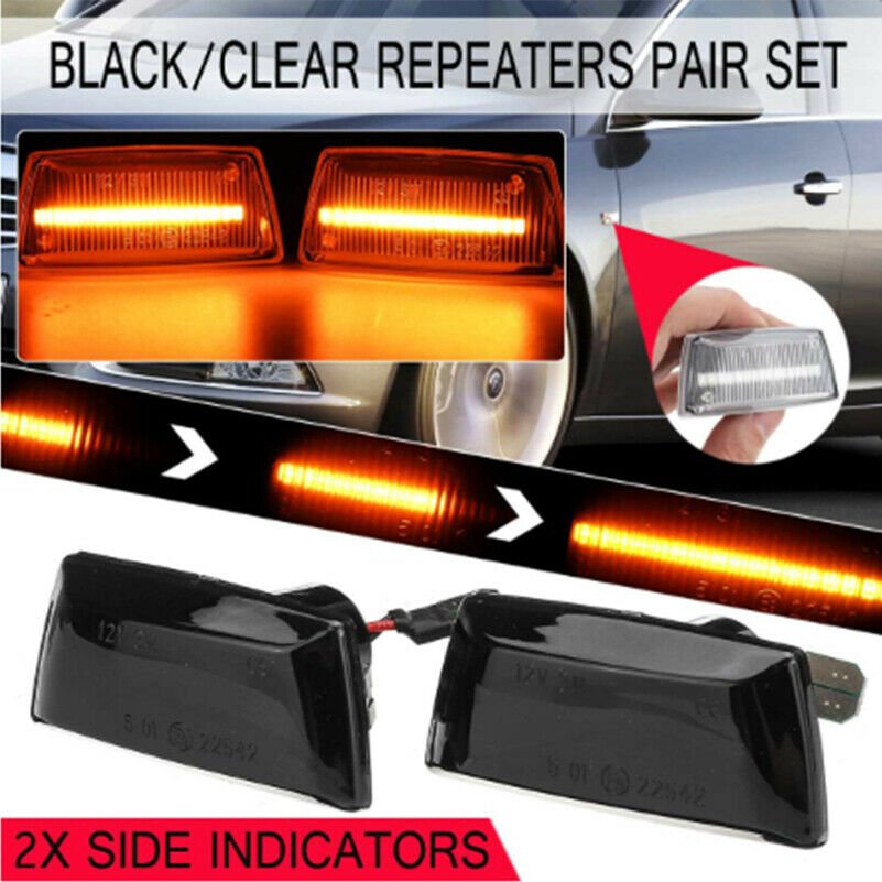 2x Amber Dynamic Side Marker Light Indicator For Adam Opel Corsa ...