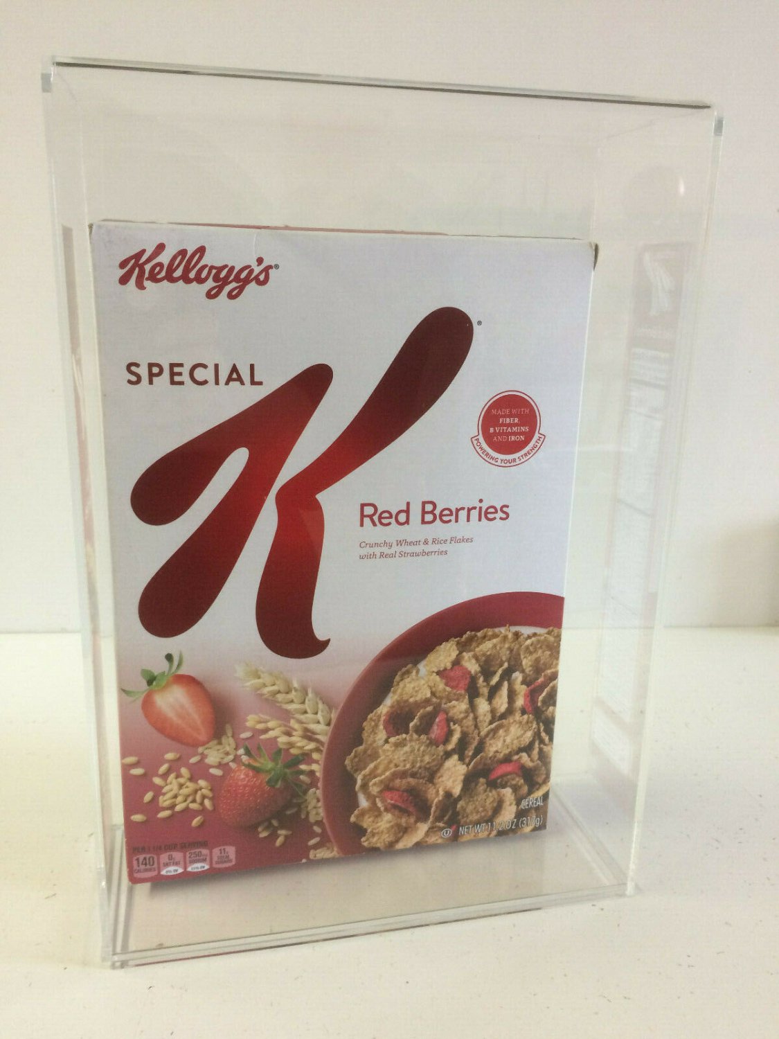 Cereal Box Acrylic Display Case with Wall Mount and Removable Sliding ...
