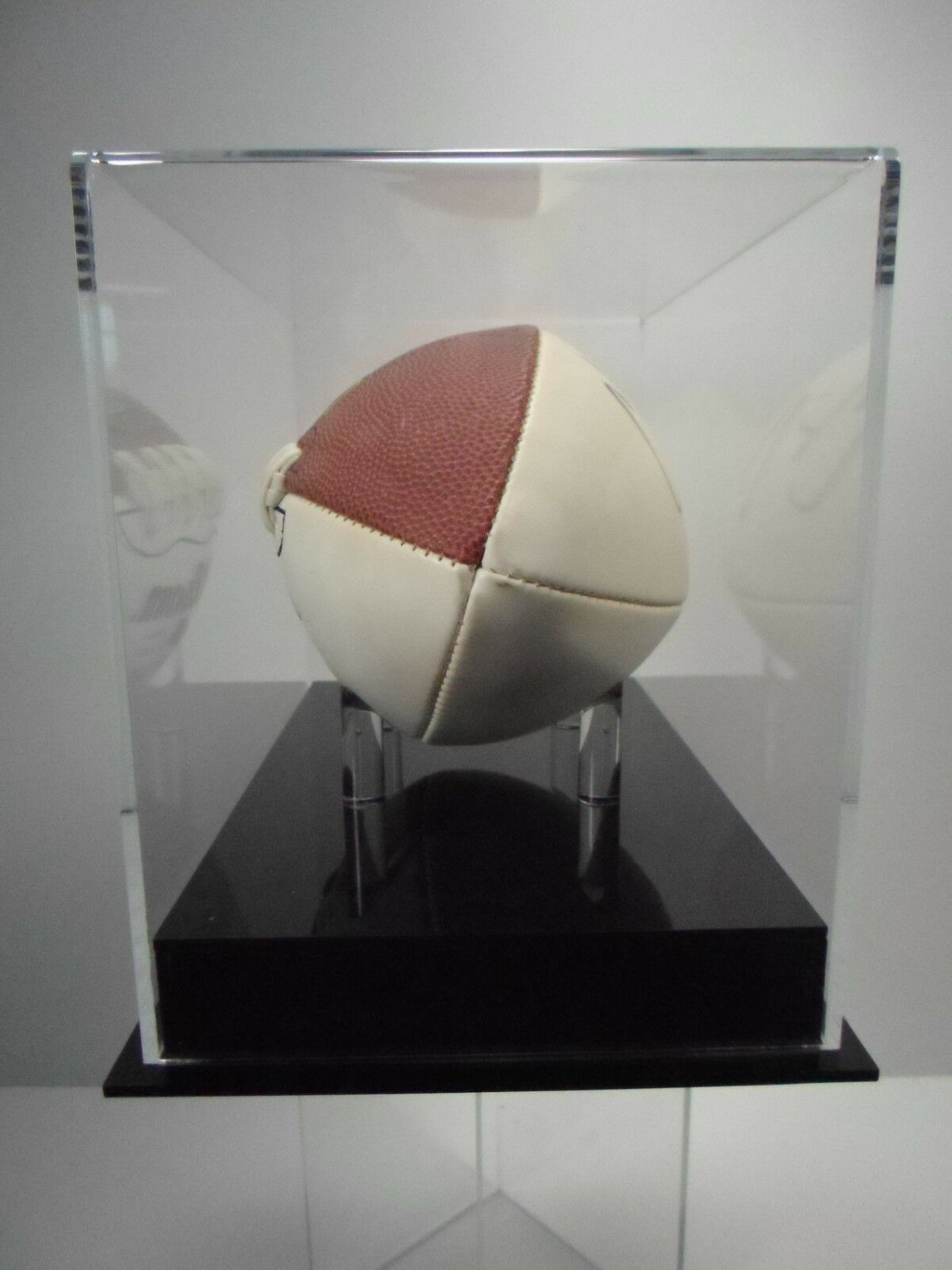 MINI football acrylic display case NFL NCAA 85% UV filtering plastic ...