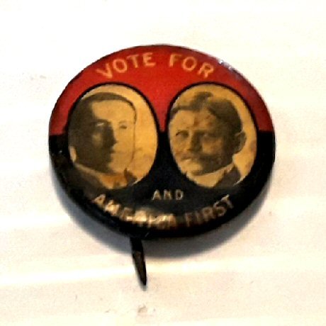 Warren C. Harding Calvin Coolidge Campaign Button 1916 Campaign