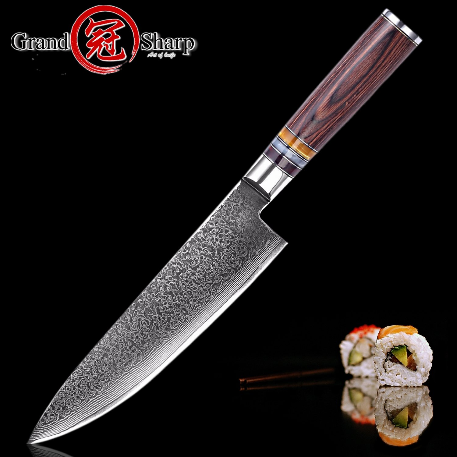 Chef Knife Japanese Damascus Stainless Steel vg10 Kitchen Knives ...