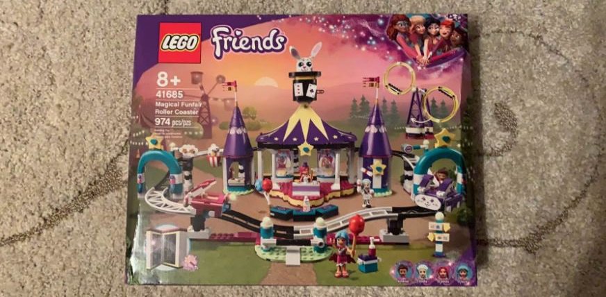LEGO 41685 Friends Magical Funfair Roller Coaster Building Kit (974 Pieces)