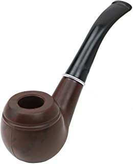 Skeleteen Fake Pipe Costume Accessory - Wood Look Tobacco Prop Pipe for ...