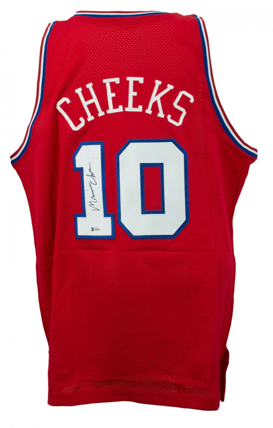 Maurice Cheeks Signed Philadelphia 76ers Mitchell Ness Jersey BAS Holo