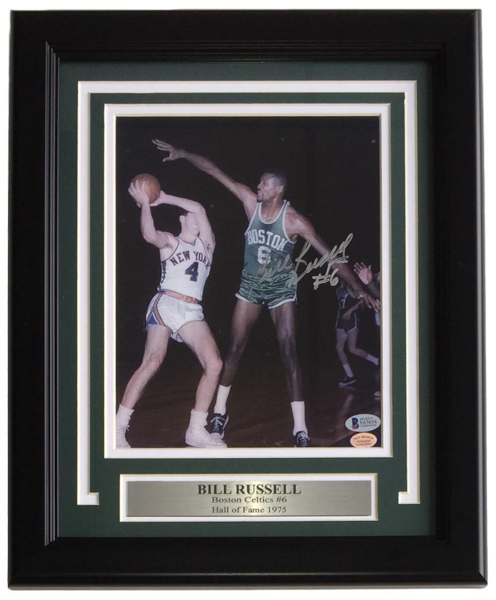 Bill Russell Signed Framed 8x10 Boston Celtics Photo BAS E63654