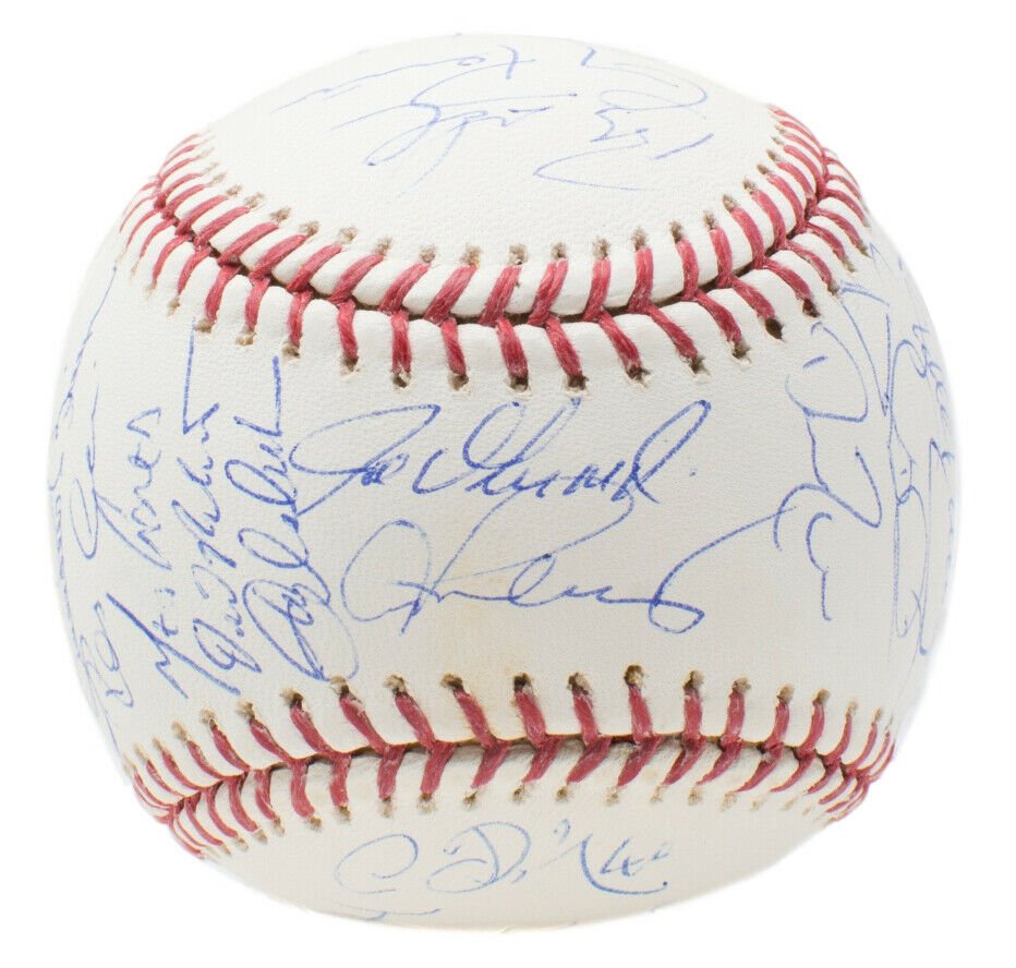 2008 New York Yankees Team Signed MLB Baseball Rivera Jeter + 27 ...