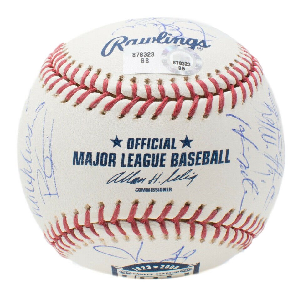 2008 New York Yankees Team Signed MLB Baseball Rivera Jeter + 27 ...