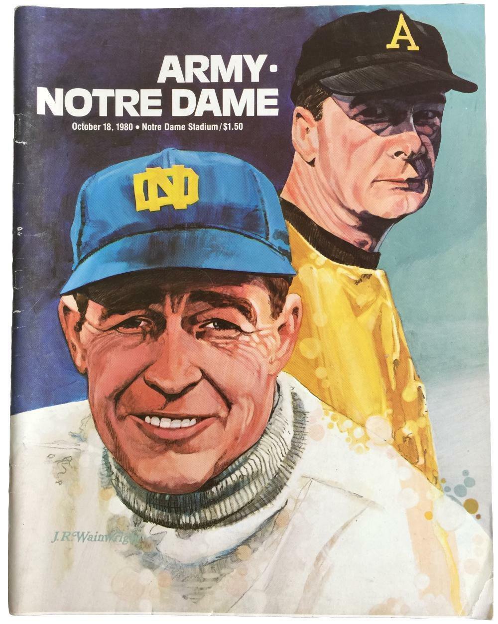 Notre Dame vs Army Original October 18 1980 Official Game Program