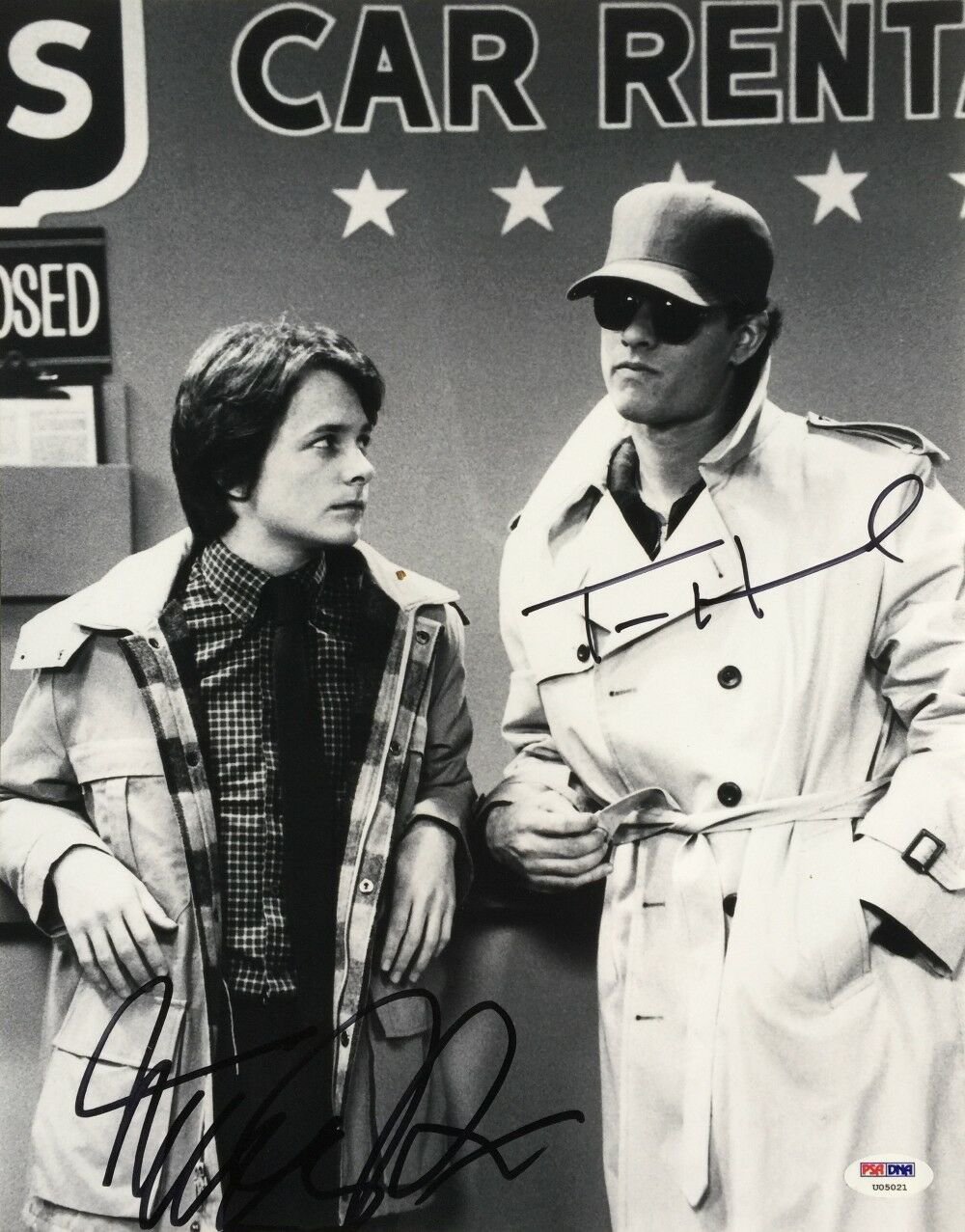 Michael J. Fox Tom Hanks Signed 11x14 Family Ties Photo PSA U05021