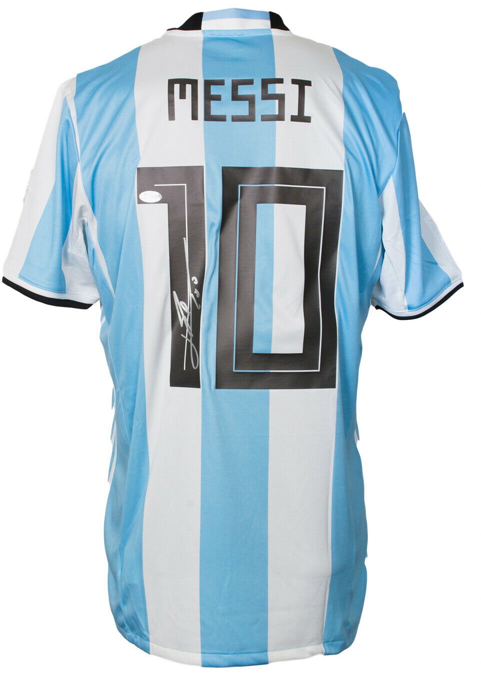 Lionel Messi Signed Adidas Argentina Home Medium Soccer Jersey BAS
