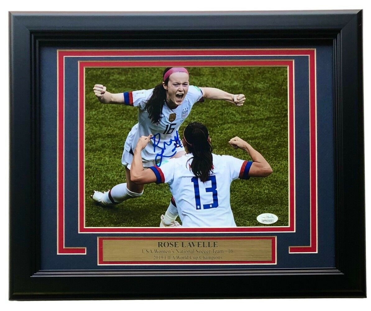 Rose Lavelle Team USA Signed Framed 8x10 Celebration Photo JSA