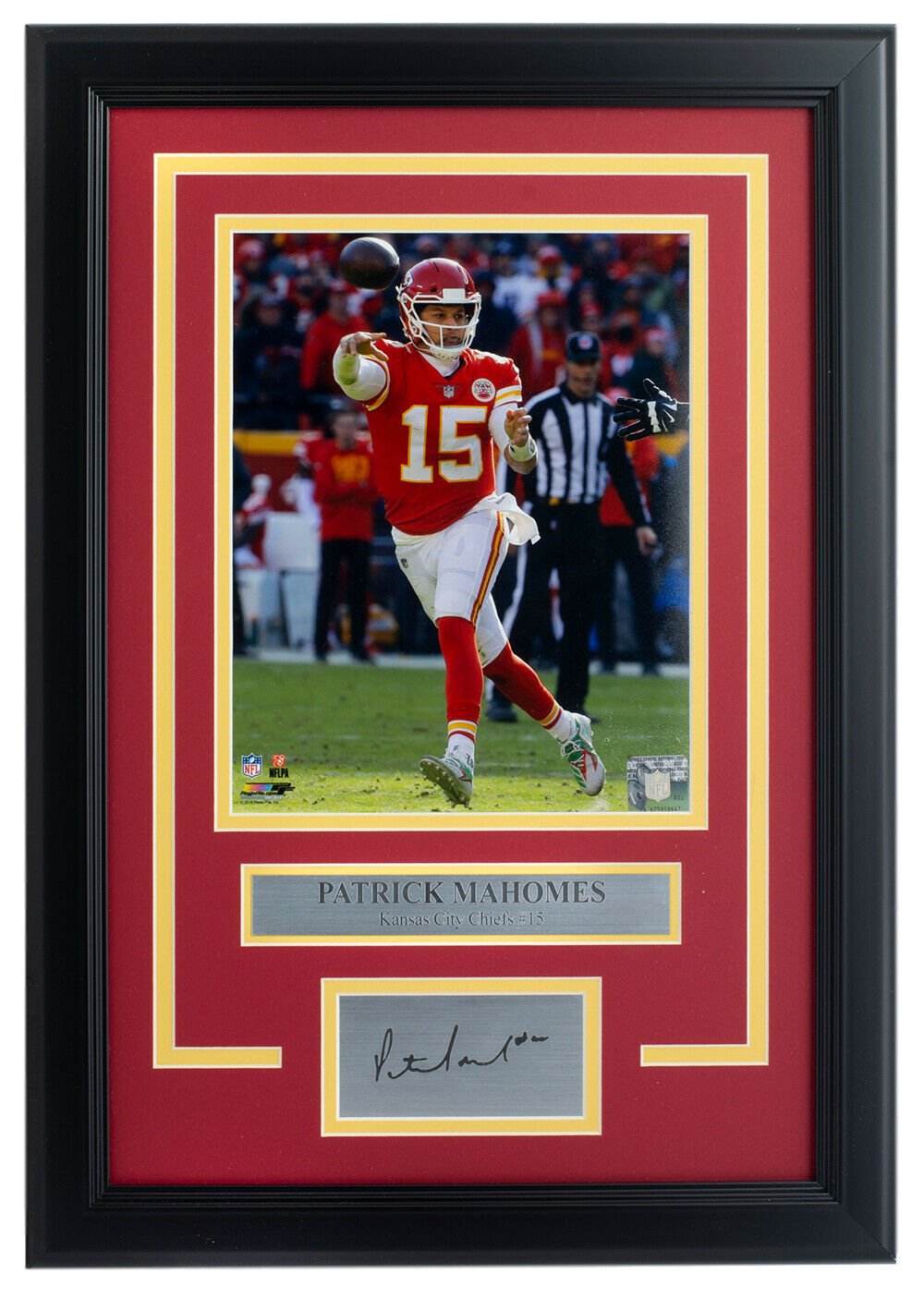 Patrick Mahomes Framed 8x10 Chiefs Photo w/ Laser Engraved Signature