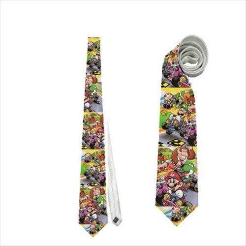 Necktie super mario race kart funny tie