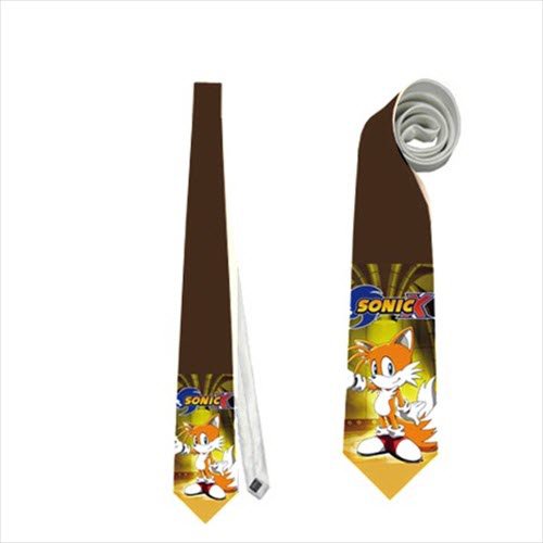 Necktie tails sonic hedgehog pattern tie