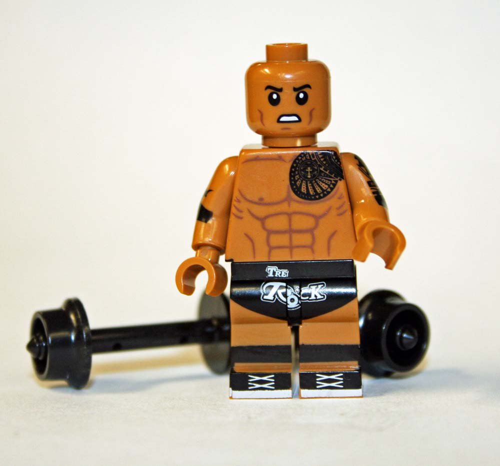 Dwayne Johnson The Rock WWE Wrestler WWF Lego Compatible Minifigure Toys