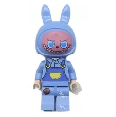 Building Block Labubu Blue Cartoon Minifigure
