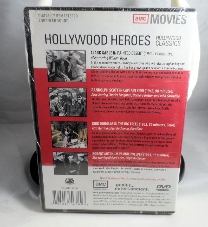 AMC Hollywood Heroes 4 movies 2 DVD