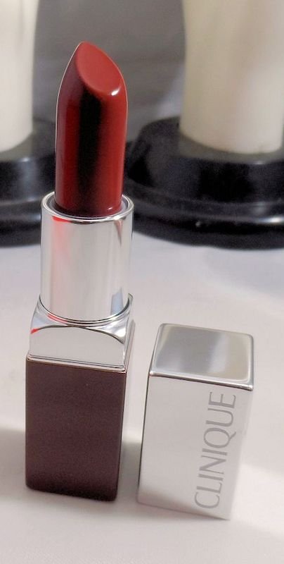 Clinique Pop Lipstick. Color is Cola Pop 03