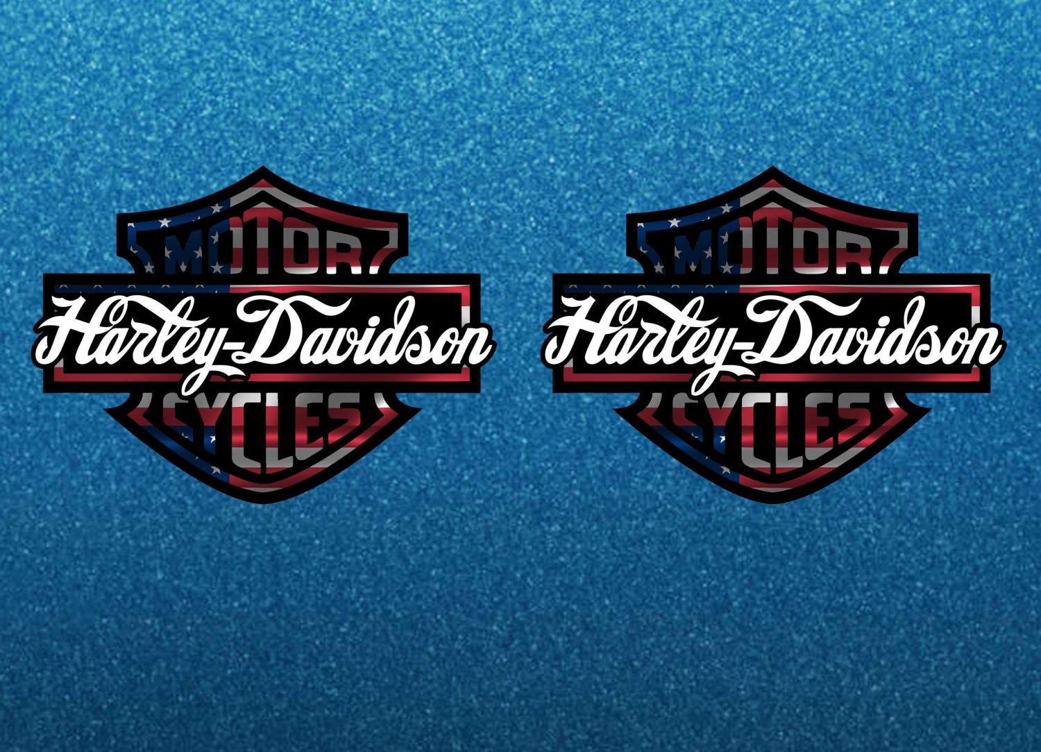 Harley Davidson USA Bar & Shield, Custom LogoStickers x 2 Included ...