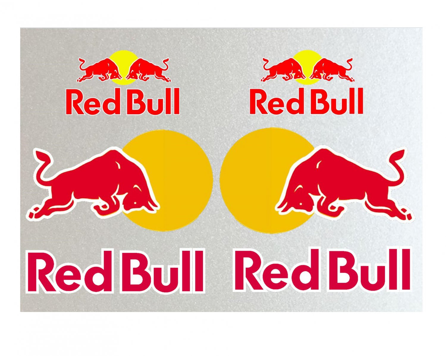 Red Bull Racing Bike, Car Moto Boards, Helmet Stickers Set x6 (12CM) No ...