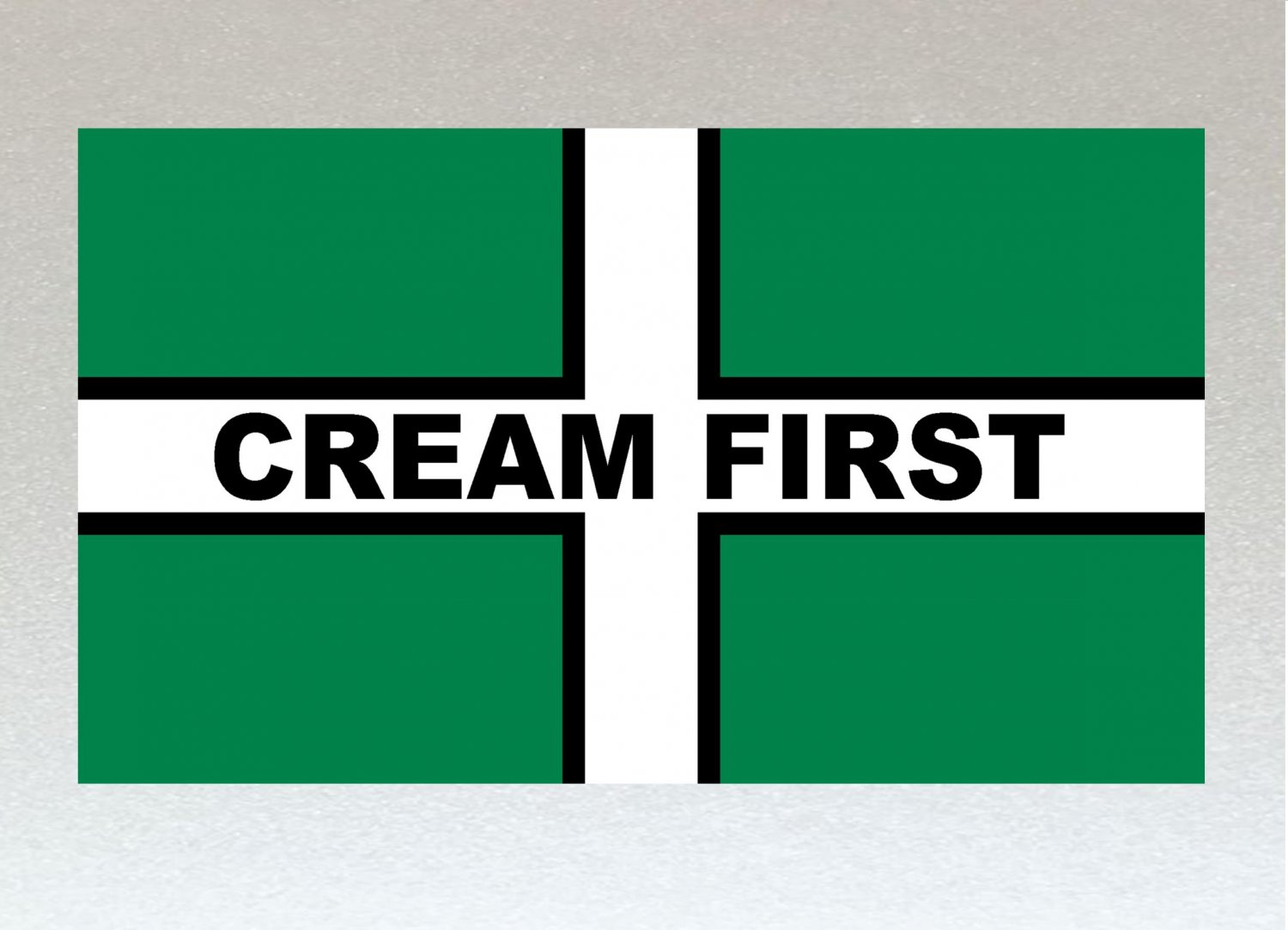 Cream First Devon Flag of Saint Petroc Statement Stickers x2 Included ...