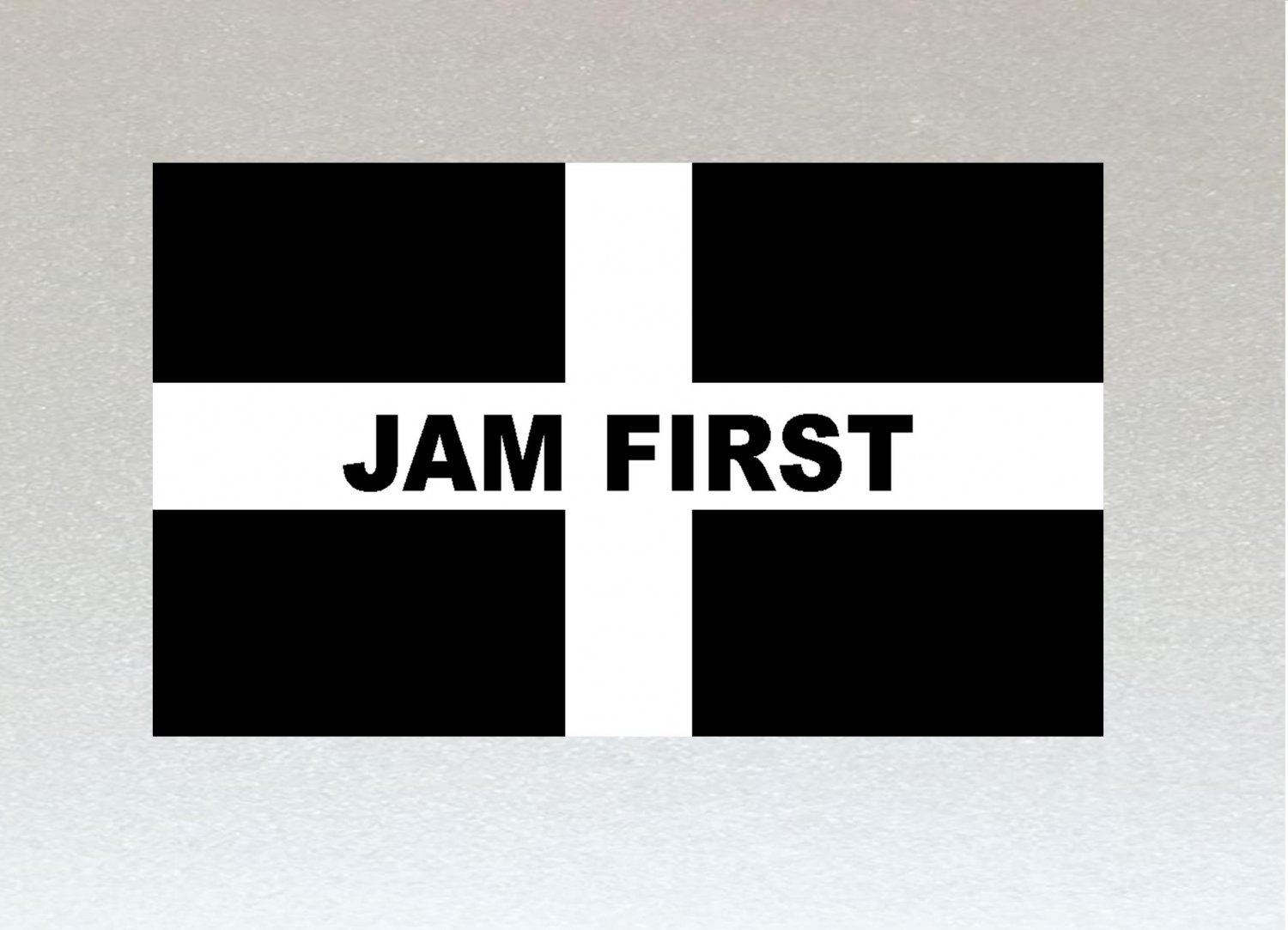 Cornwall Jam First Kernow Saint Piran's Cornish Flag Stickers x 2 Included