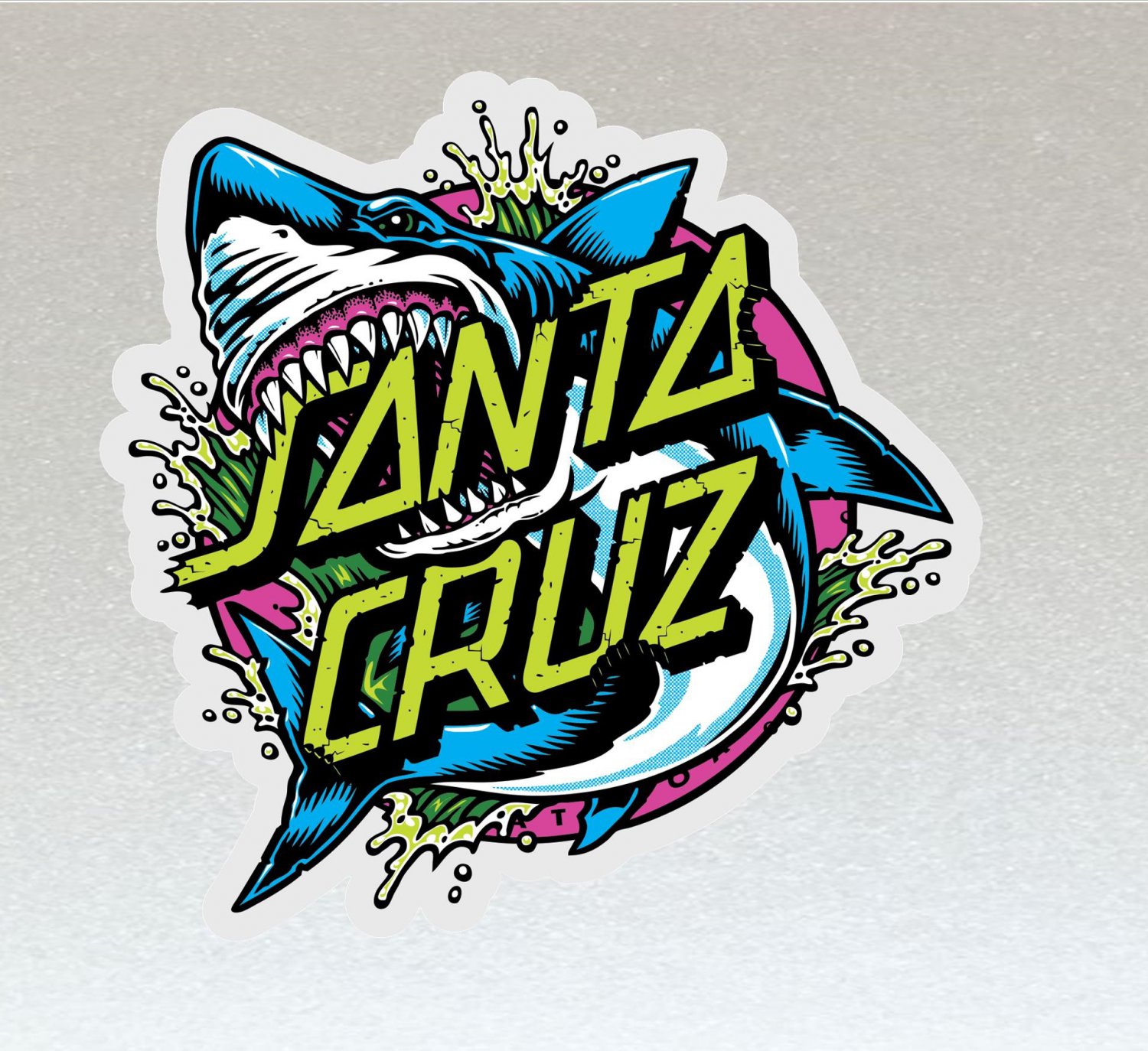 Santa Cruz V2 Board Stickers Set X6 Includes Turtles, Sharks & Hands ...