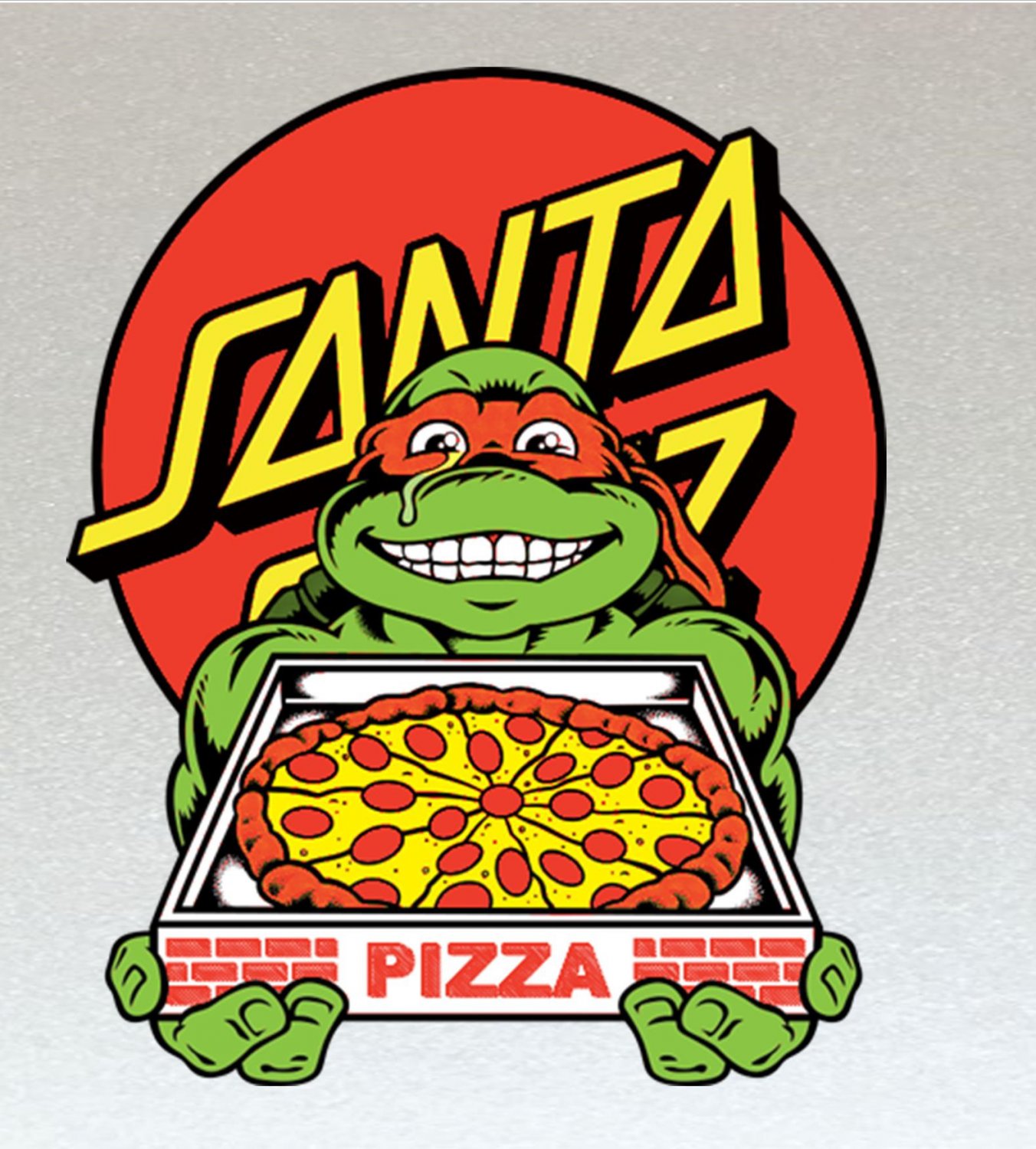 Santa Cruz V2 Board Stickers Set X6 Includes Turtles, Sharks & Hands ...