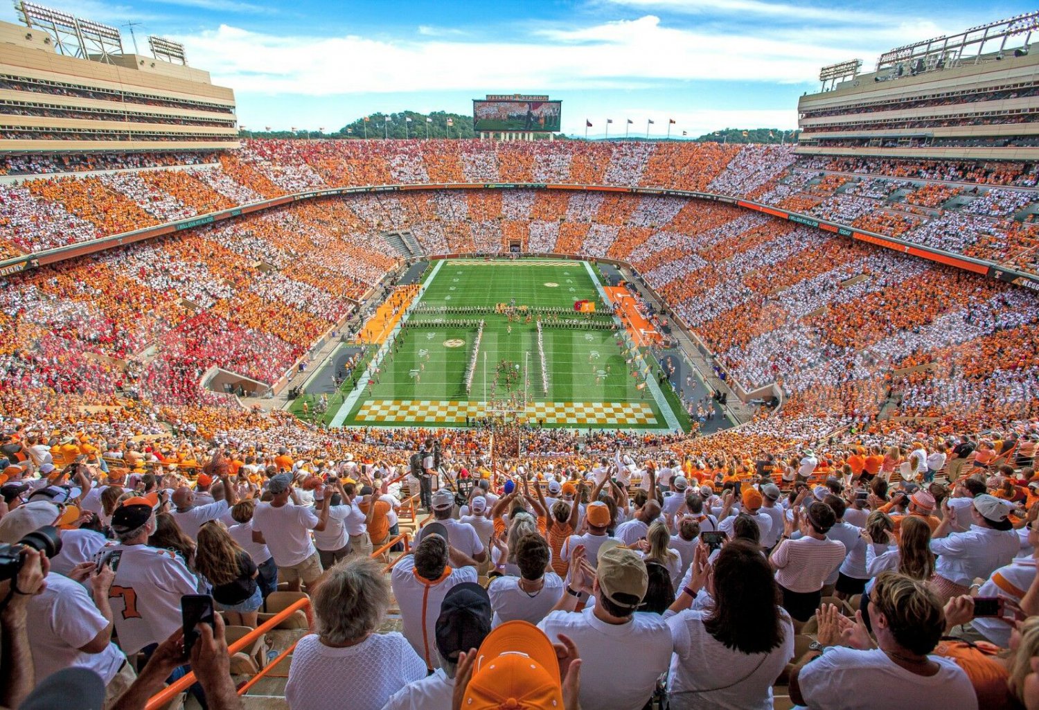 Tennessee Volunteers Neyland Stadium 01 Vols NCAA Football Checkerboard ...