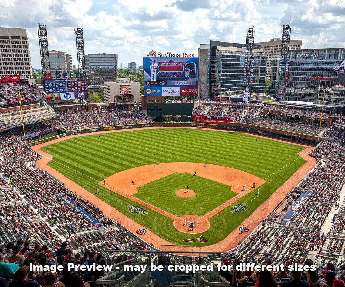 SunTrust Park Atlanta Braves MLB Baseball Stadium Field 1530 48x36-8x10 ...