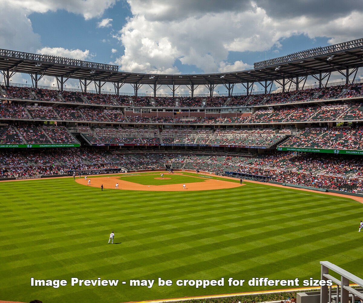 SunTrust Park Atlanta Braves MLB Baseball Stadium Field 1770 48x36-8x10 ...