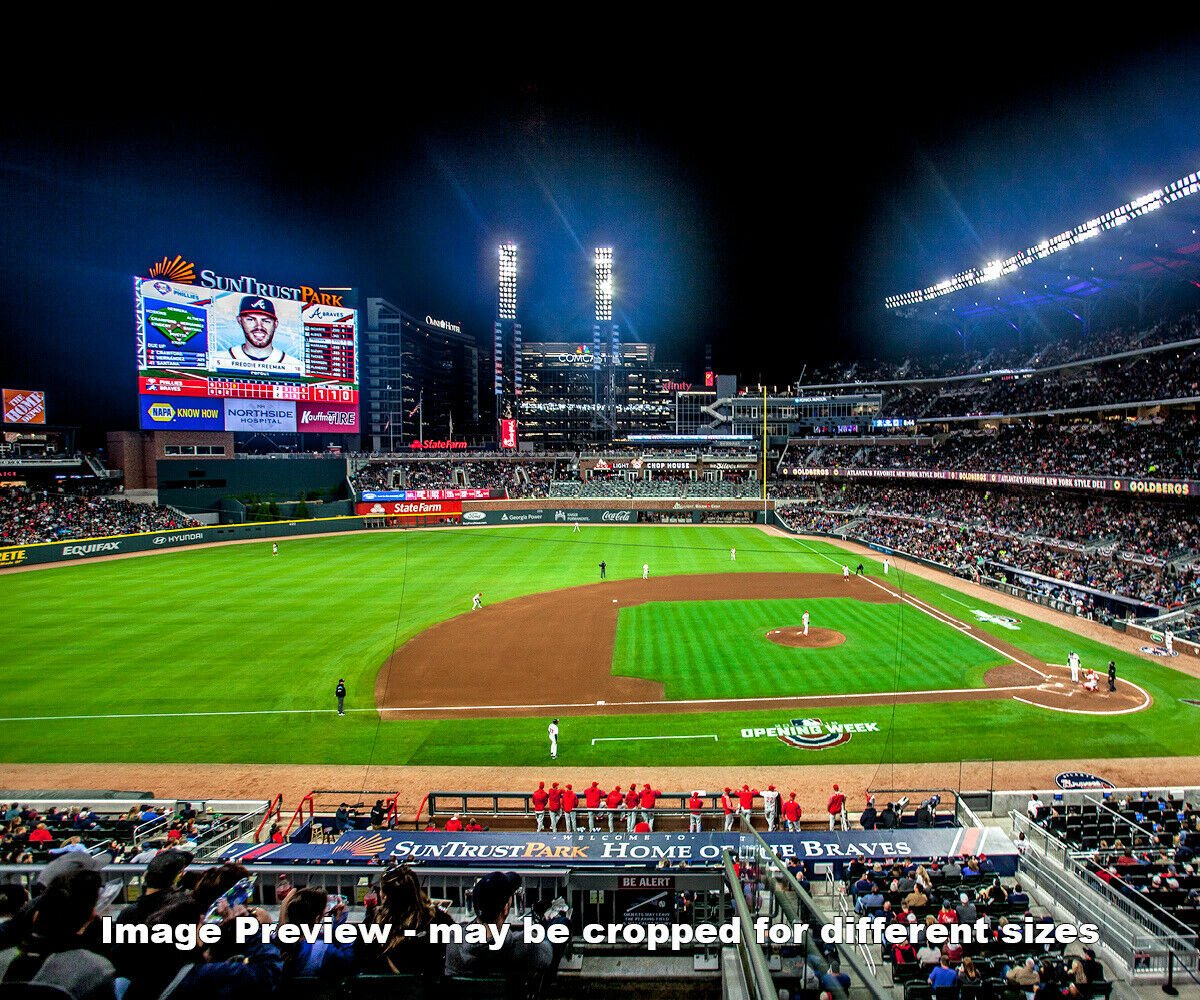 SunTrust Park Atlanta Braves MLB Baseball Stadium Field 1570 48x36-8x10 ...