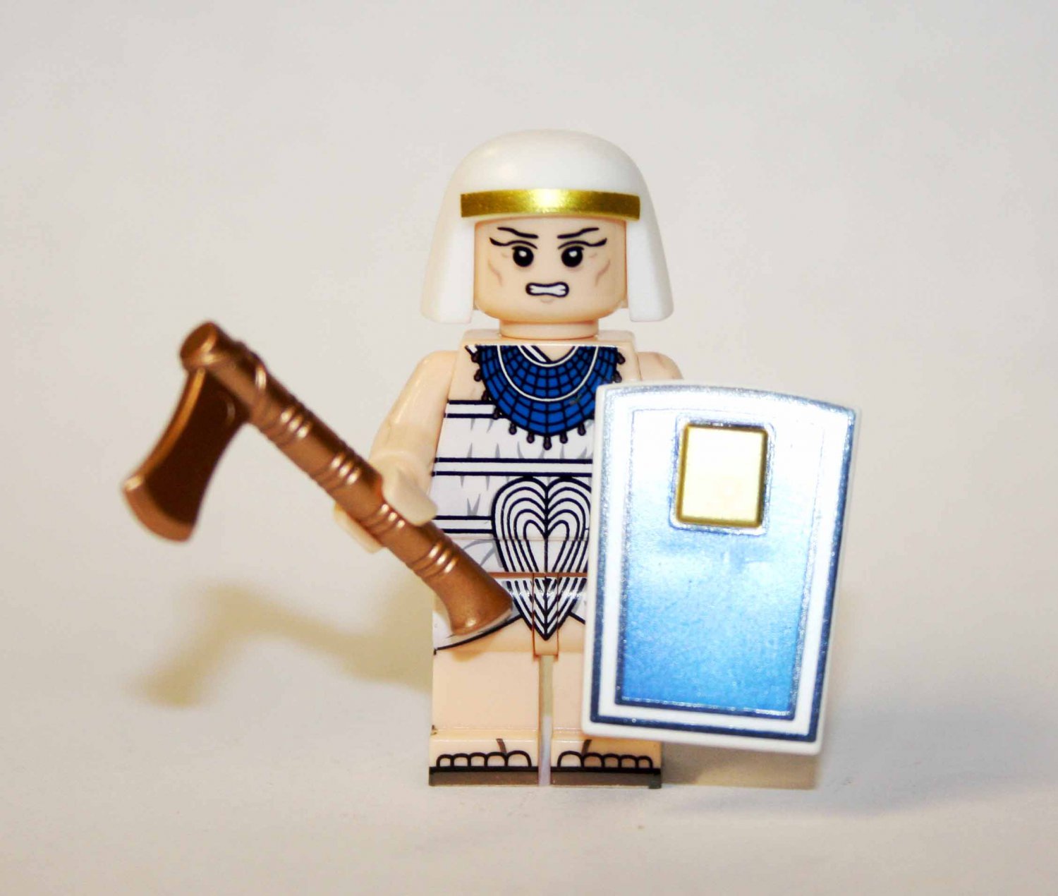 Lego Compatible Egyptian Warrior with Blue shield Historic Movie Custom ...
