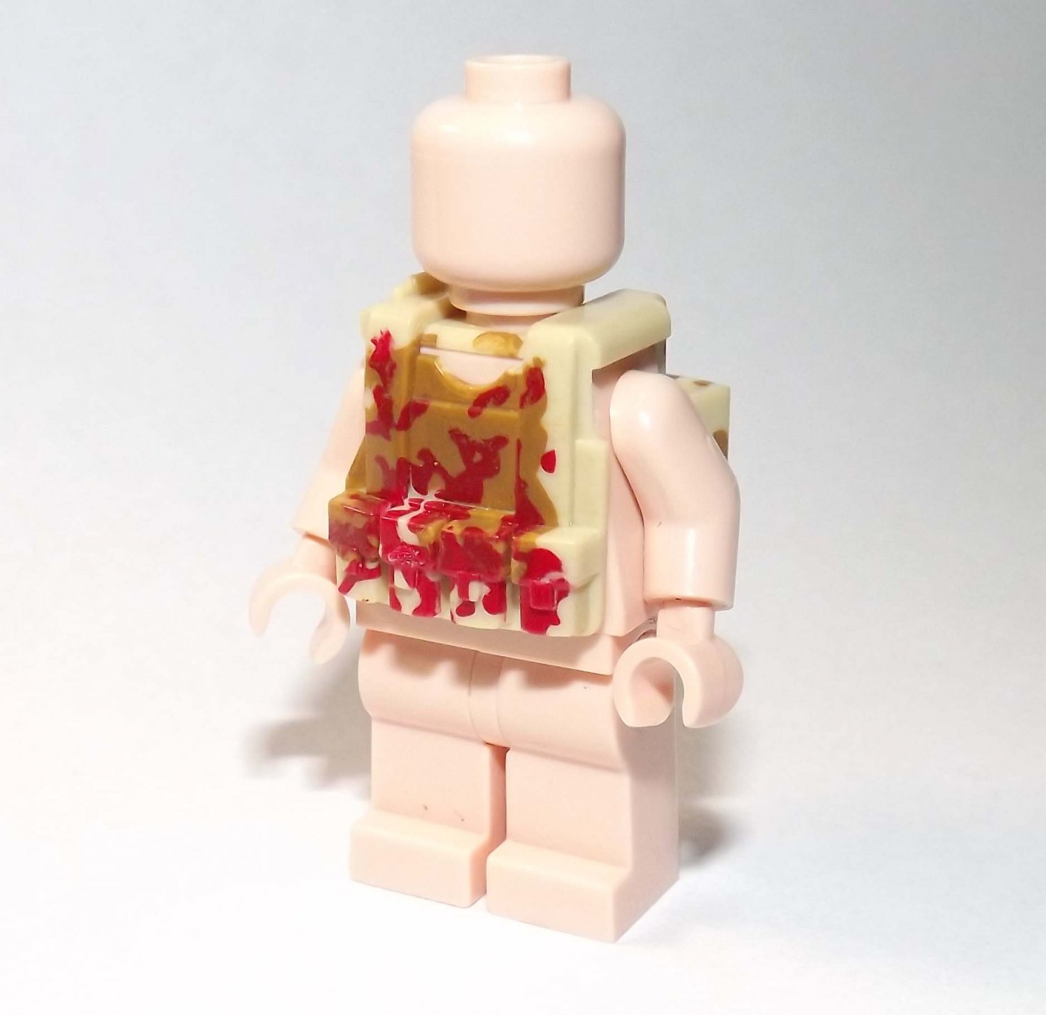 Lego Compatible Tactical Vest Bloody Tan for Custom Minifigure Toys