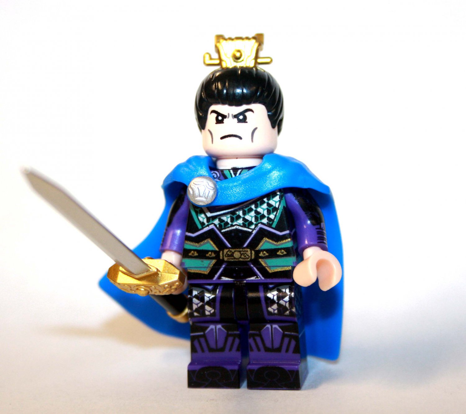 Lego Compatible Chinese Knight Warrior blue cape deluxe Custom ...