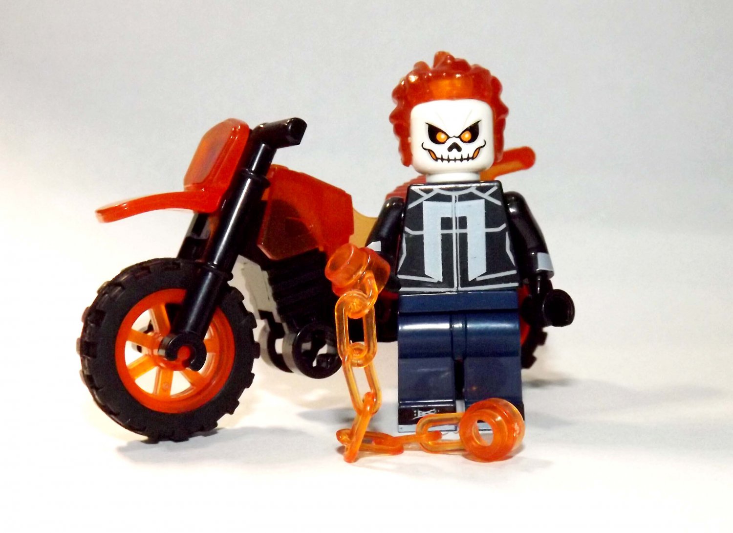 Lego Compatible Ghost Rider Robbie Reyes with motorcycle Comic Custom ...