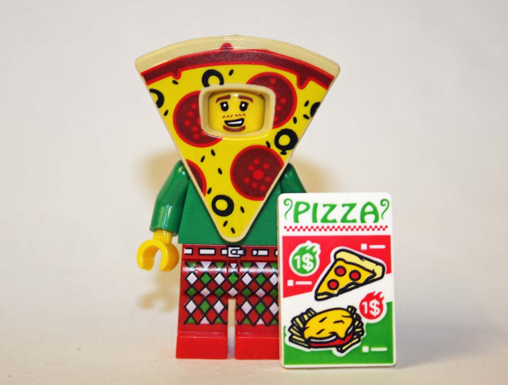 Lego Compatible Pizza advertisement Boy Mascot cartoon Custom ...