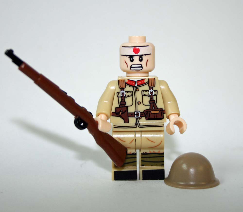 Lego Compatible Japanese Army WW2 Soldier Custom Minifigure Toys