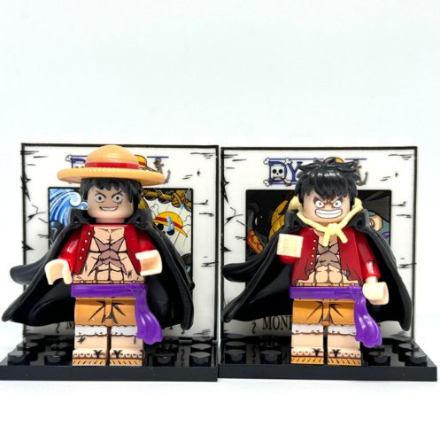 Monkey D. Luffy Minifigures One Piece Straw Hat 2-figure set